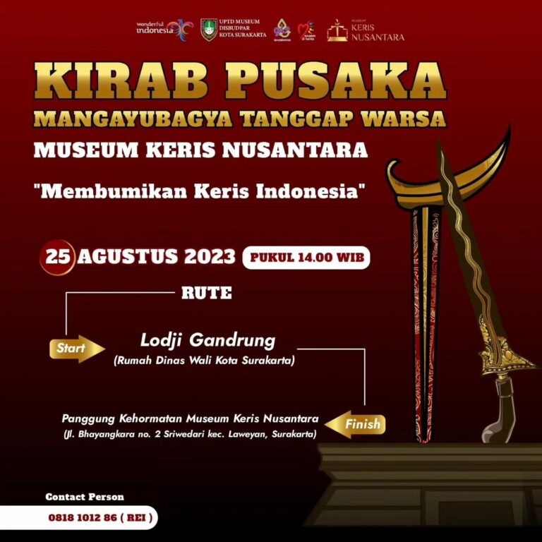 Kirab Pusaka "Mangayubagya Tanggap Warsa - Museum Keris Nusantara" Akan ...