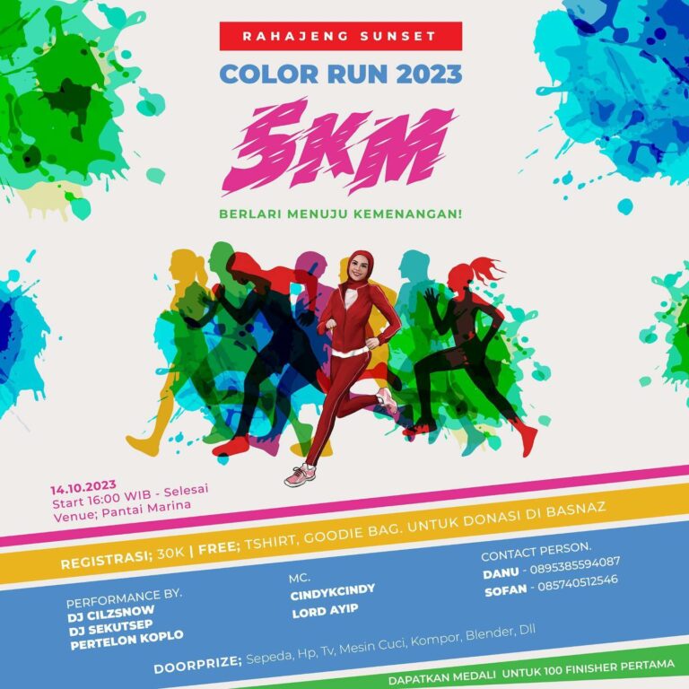 Rahajeng Sunset Color Run 2023: Ajang Lari Seru dan Menghibur di Marina ...