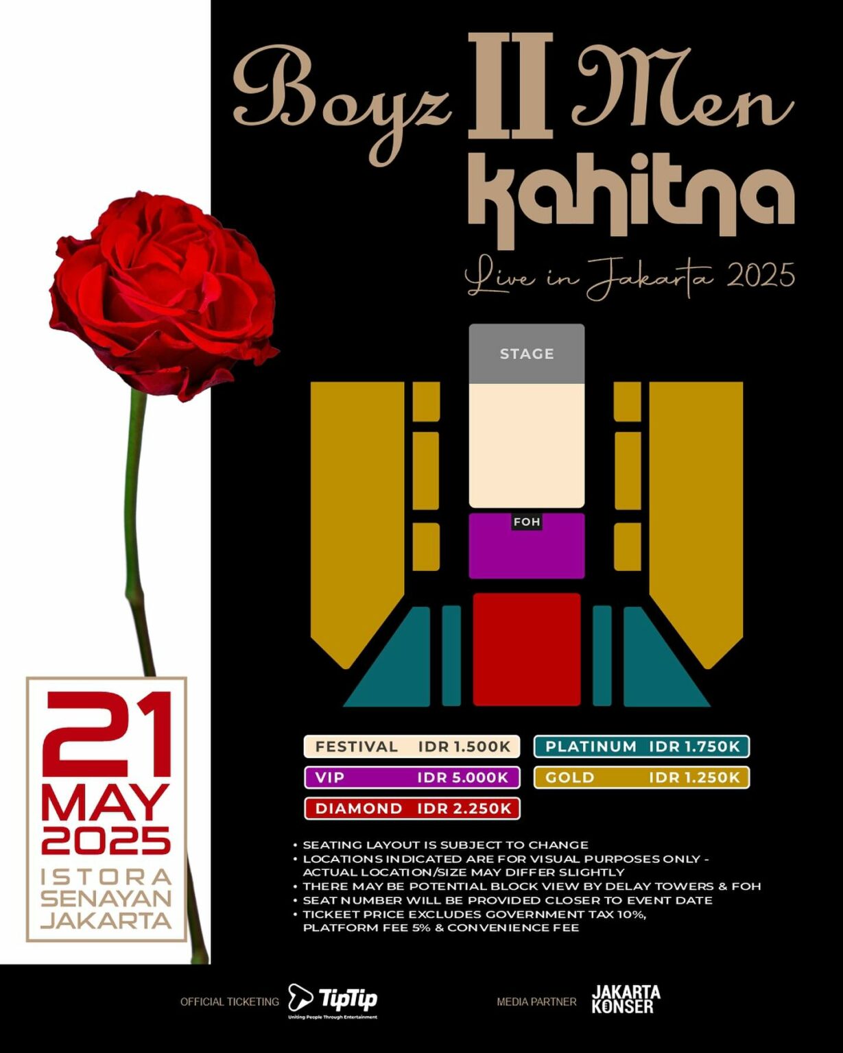 Boyz II Men dan Kahitna Siap Hibur Jakarta di Istora Senayan, Mei 2025 – seremonia.id