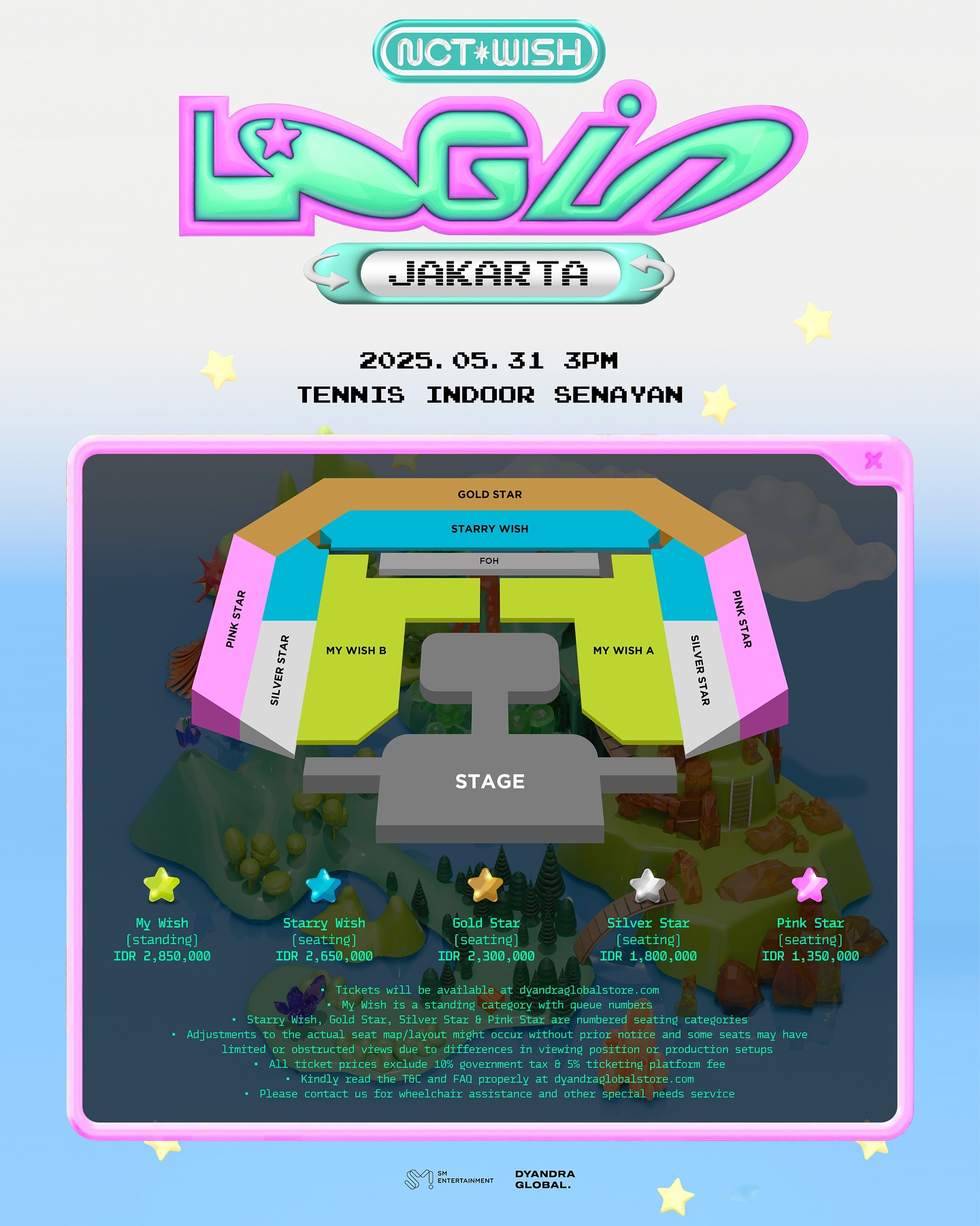 Harga Tiket & Seat Map Konser 2025 NCT WISH ASIA TOUR ‘LOG in’ – seremonia.id