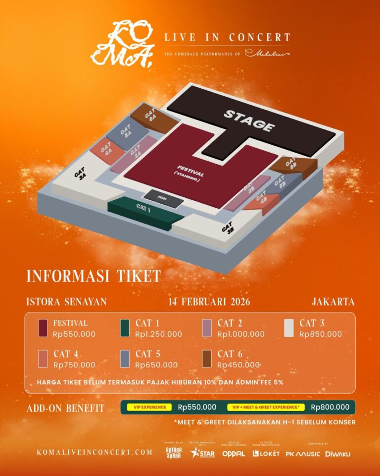 Jadwal dan Harga Tiket KOMA Live in Concert Mahalini 2026 Jakarta ...